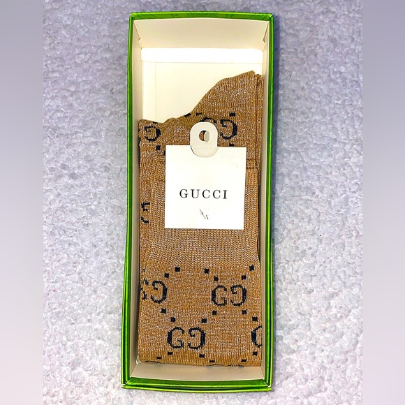 None | Accessories | Brown Gg Logo Socks | Poshmark